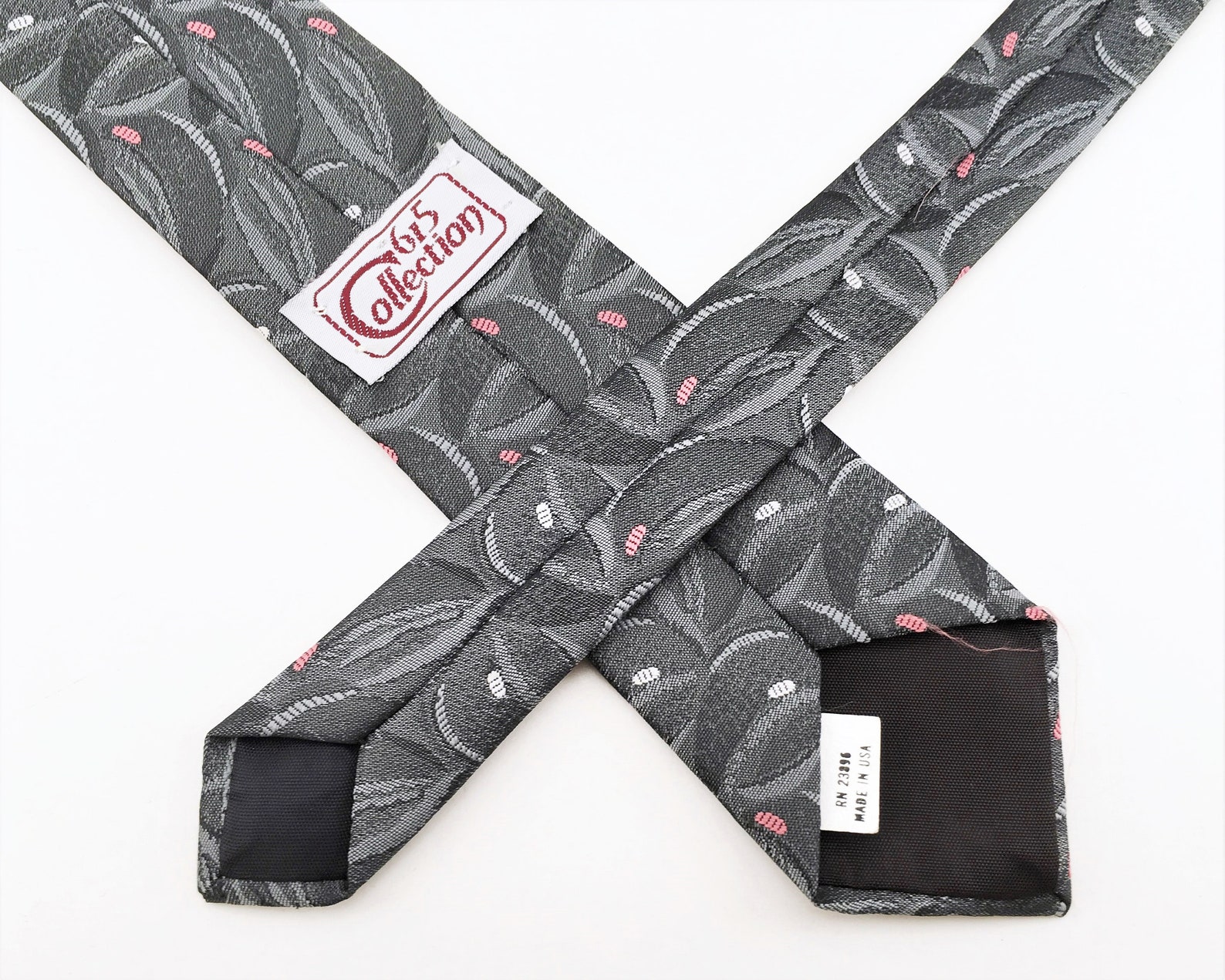 1980s Men's Skinny Tie Vintage 80s Men's Narrow Gray | Etsy