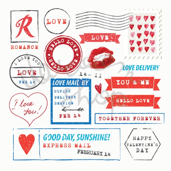 Valentine Stamp Clipart