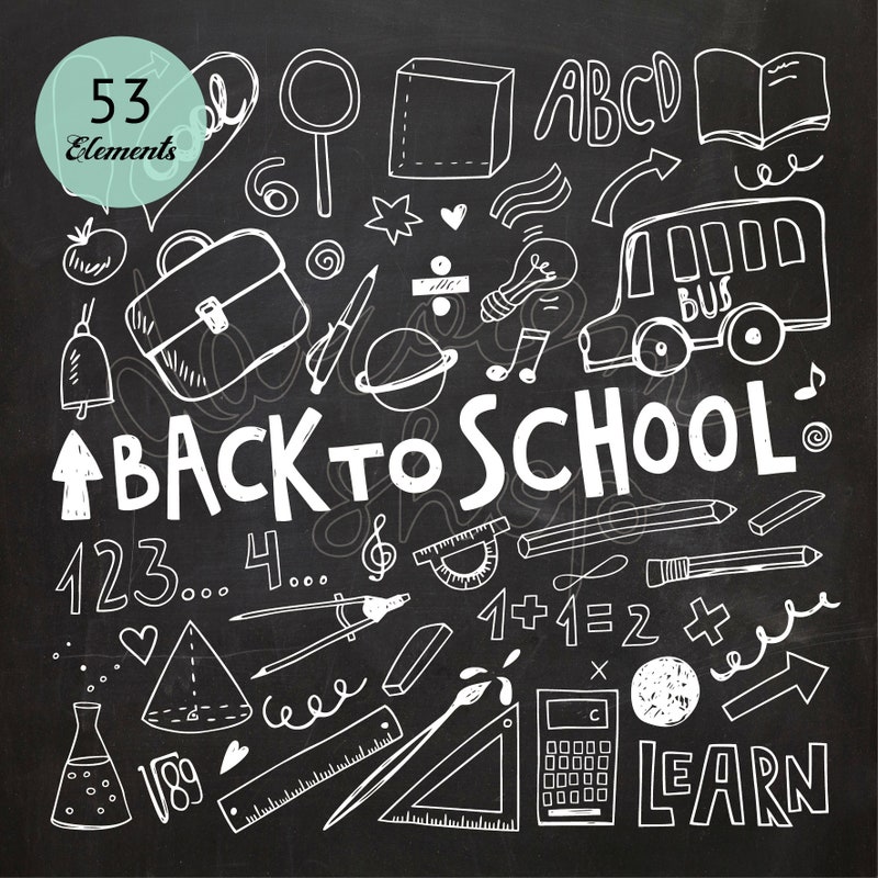 Chalkboard Clipart - Etsy