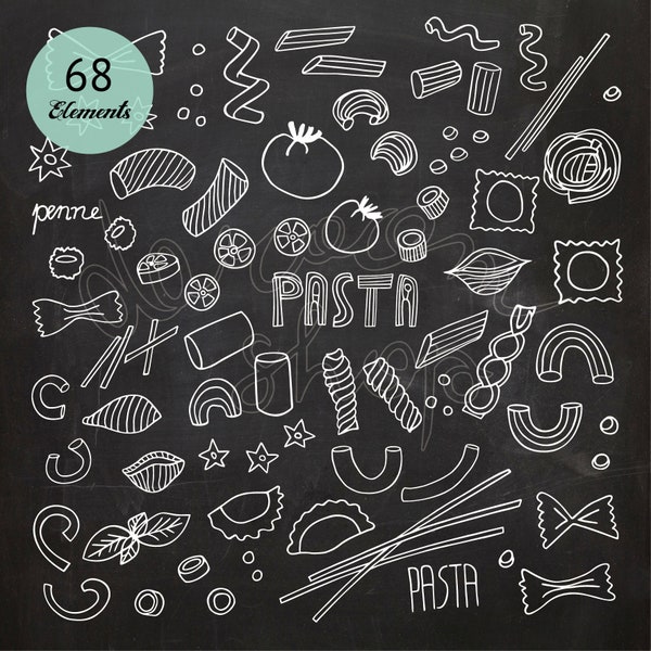 Pasta Drawing - Etsy