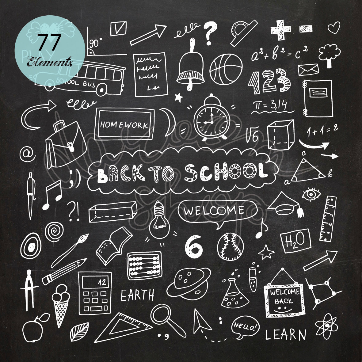 School Chalkboard Clipart