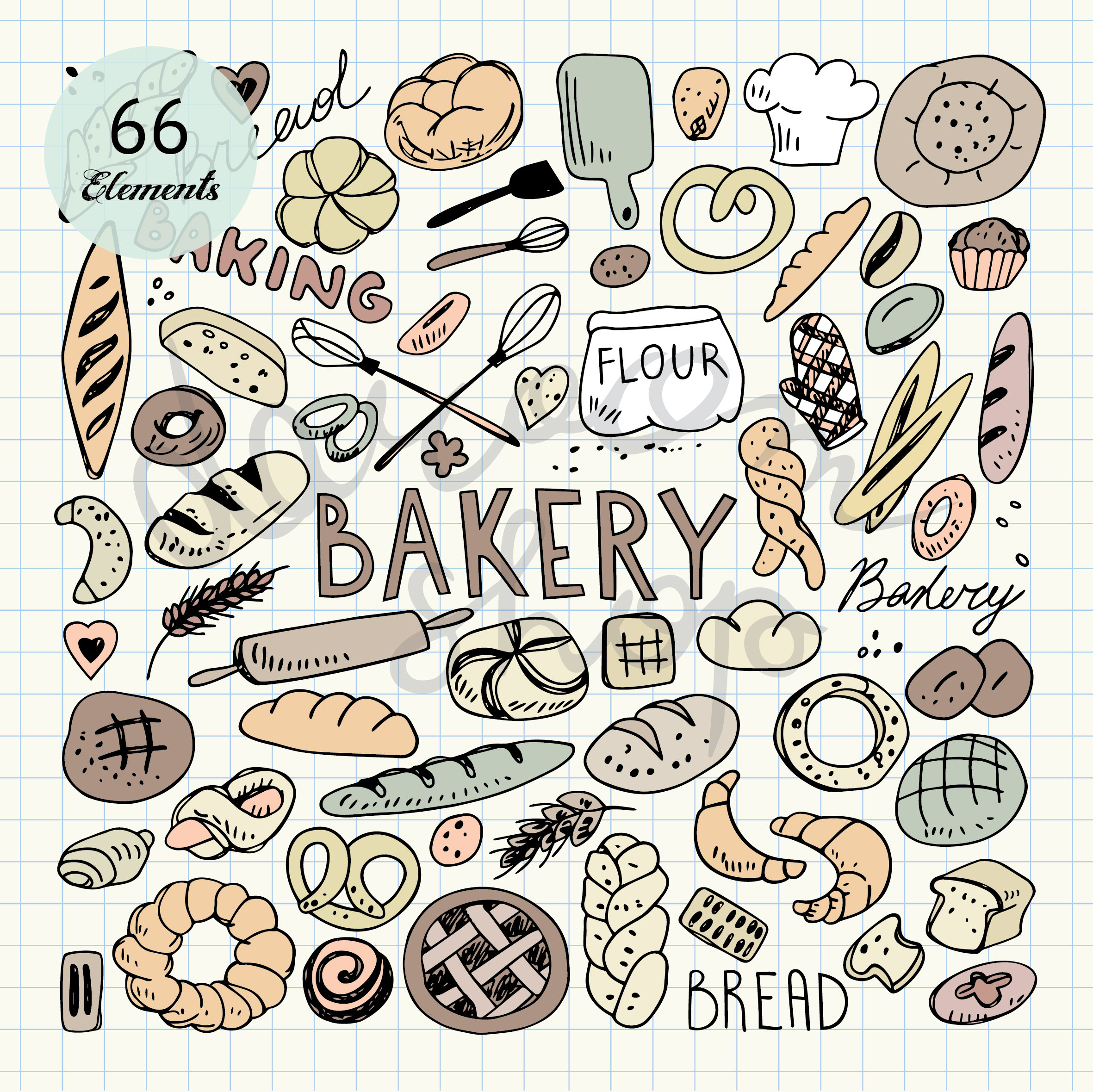 EPS PNG Bakery,hand Drawn Bakery Doodle,bakery Shop,desserts,sweets ...
