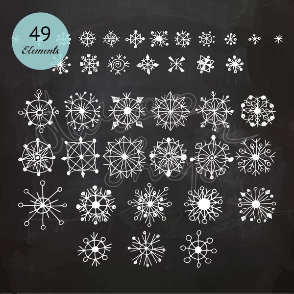 Chalkboard Snowflake - Etsy