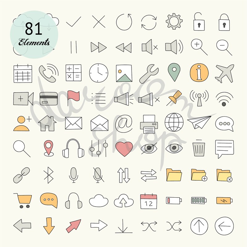 Icons Png - Etsy