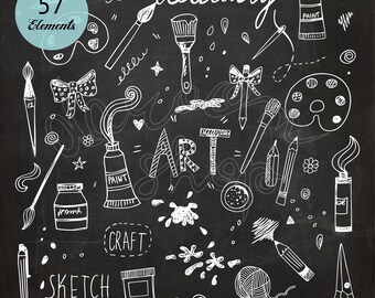 Clip Art Chalk | Etsy