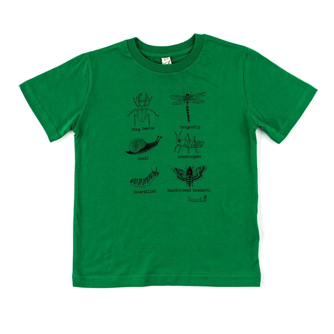 Bugs Kids T-shirt, Creepy Crawlies, Organic Cotton, Gift for Kids, Kids ...
