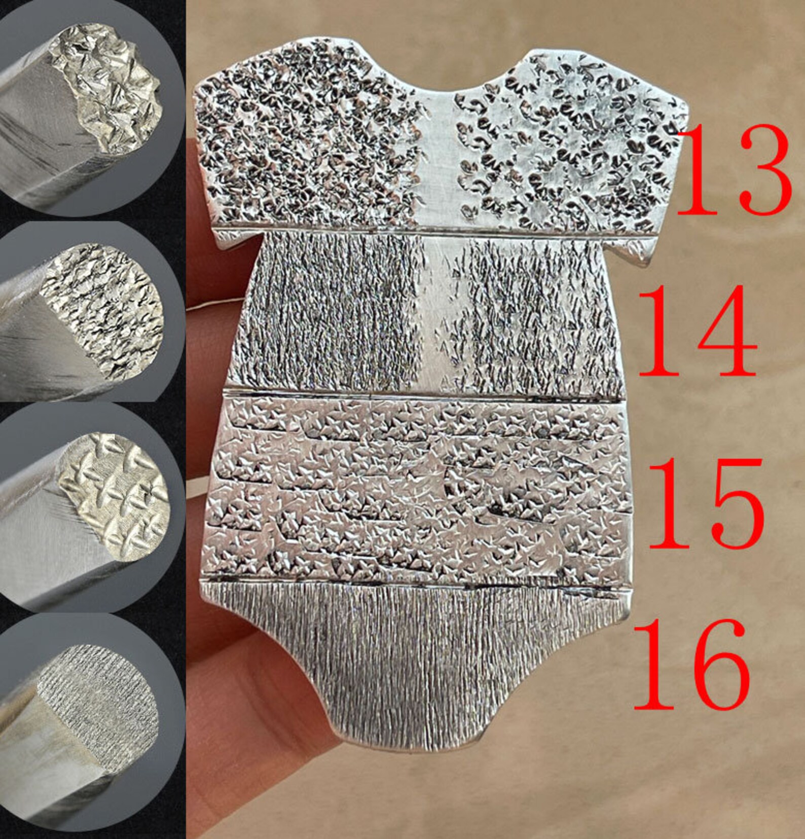 Handmade Metal Stamping Tools, Texture Metal Stamping Tool, Texture ...