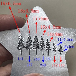 249，tall Tree，art Decorative Metal Design Stamp，jewelry Stamps ...