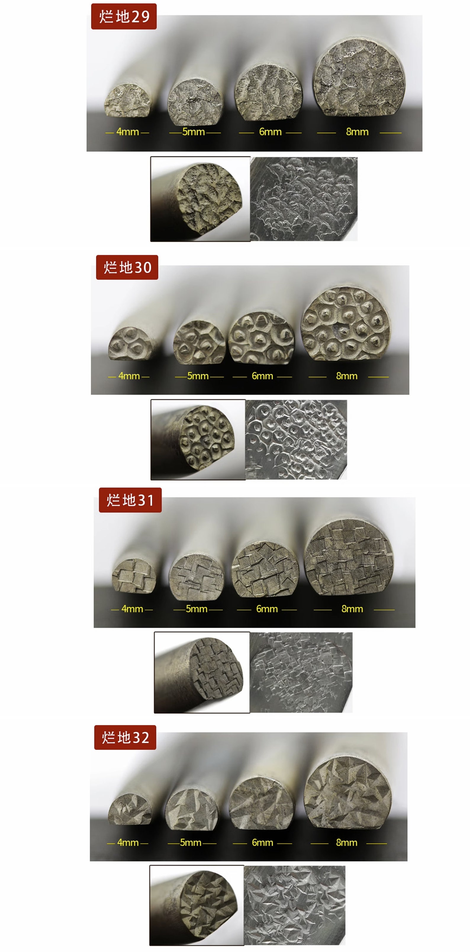 Handmade Metal Stamping Tools, Texture Metal Stamping Tool, Texture ...
