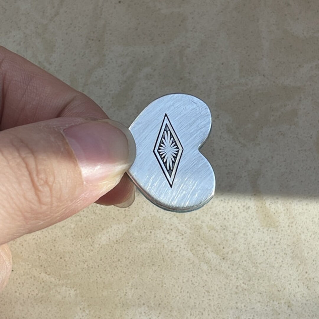 4,diamond Shape ,flower, Art Decorative Metal Design Stamp,handmade ...