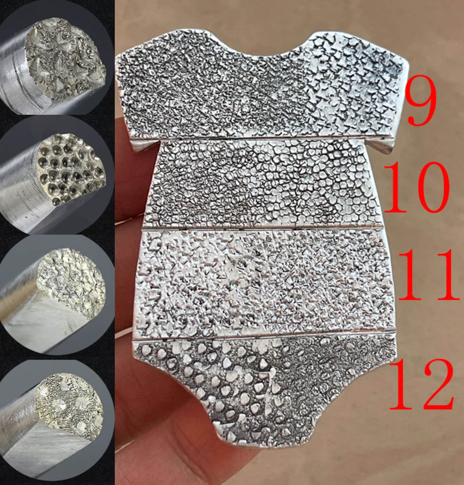 Handmade Metal Stamping Tools, Texture Metal Stamping Tool, Texture ...