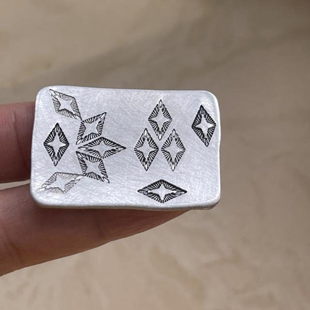 Diamond Four Point Star Decorative Stamps--metal Design Stamp, Supplies ...