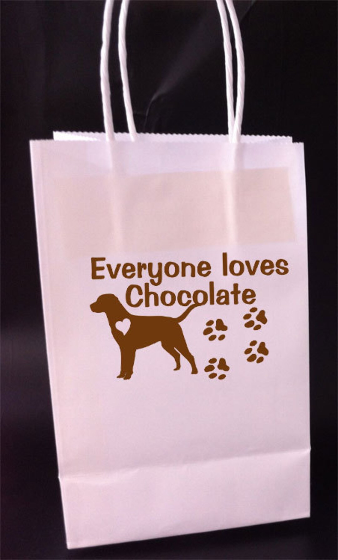 Chocolate Labrador Dog Gift Bags Favor Bags Set of 4 - Etsy