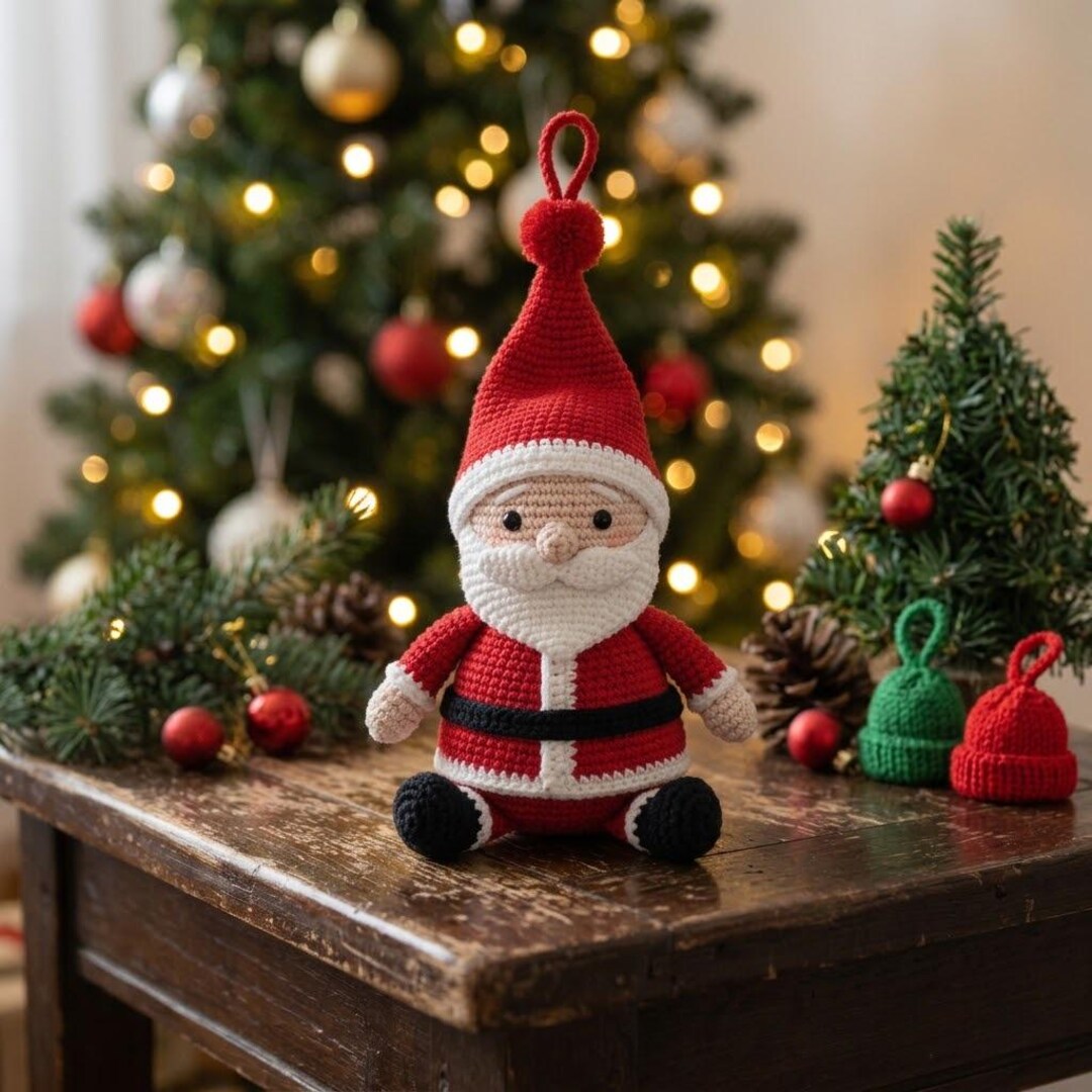 Amigurumi Santa Claus Crochet Pattern PDF Christmas Doll Holiday Decor ...