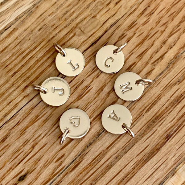 Small Initial Charm - Etsy