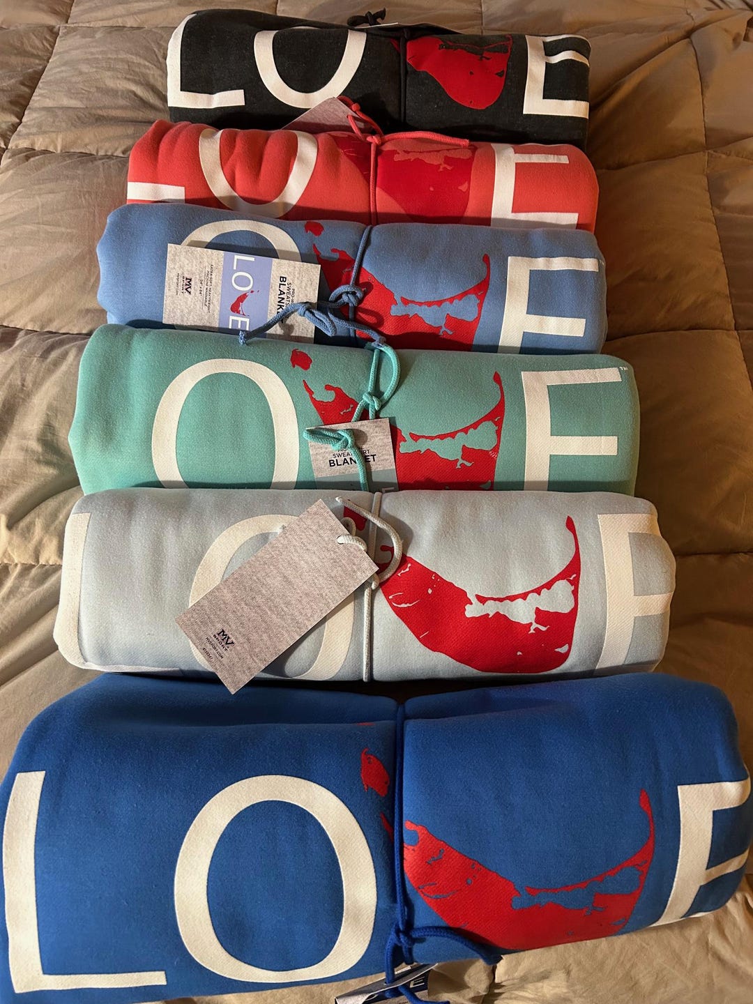 Nantucket LOVE Beach Blanket - Etsy