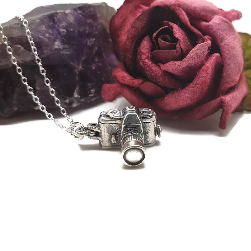 Sterling Silver Camera Charm - Etsy