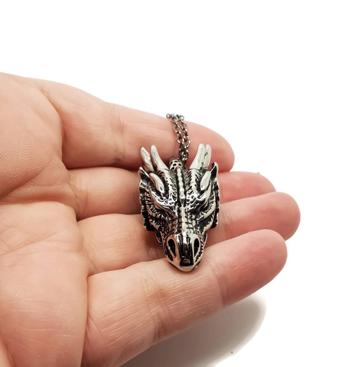 Dragon Head Stainless Steel Necklace - Etsy