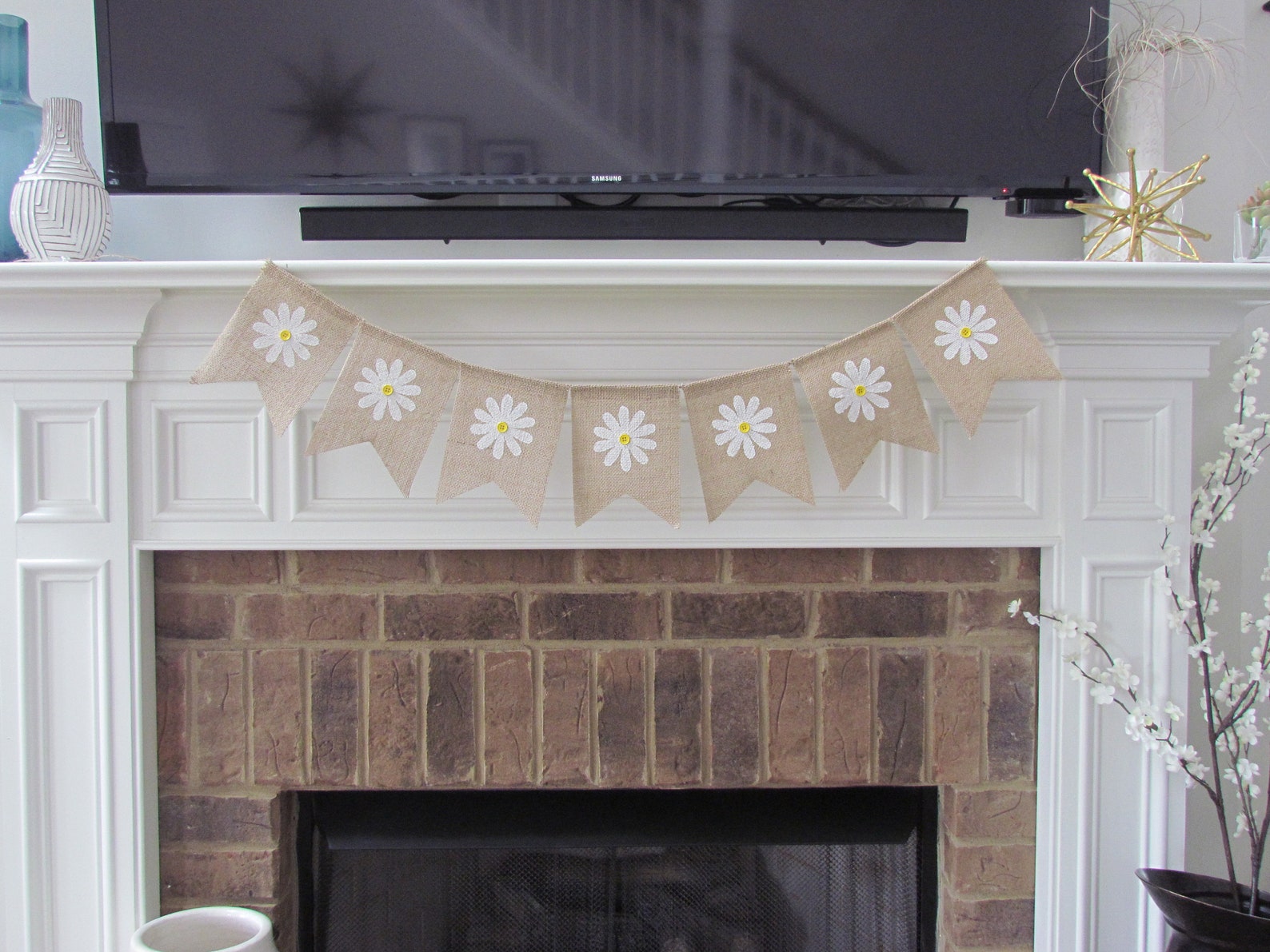 Daisy Banner Spring Banner Summer Banner Daisy Burlap - Etsy