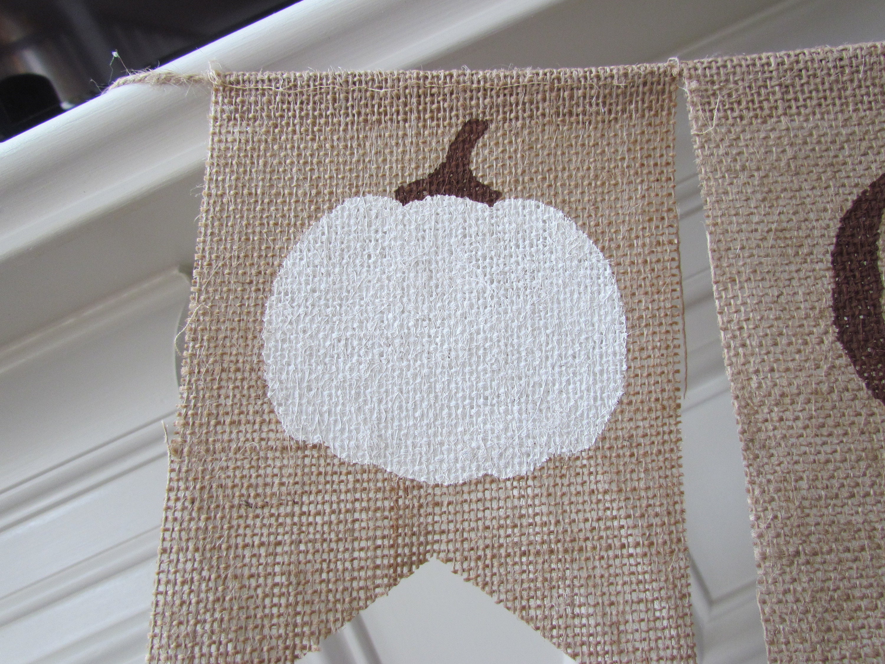 Hello Fall Burlap Banner, Hello Fall Banner, Hello Fall Cotton Twig ...
