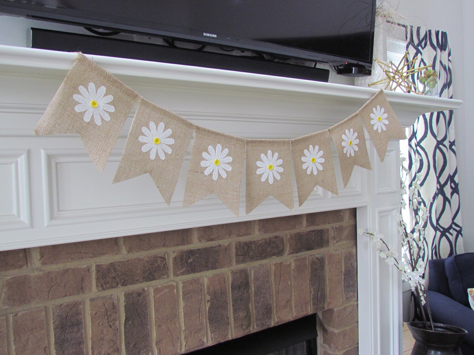 Daisy Banner Spring Banner Summer Banner Daisy Burlap - Etsy