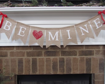 Valentine Burlap - Etsy