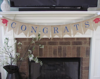 Burlap Graduation Banner - Etsy