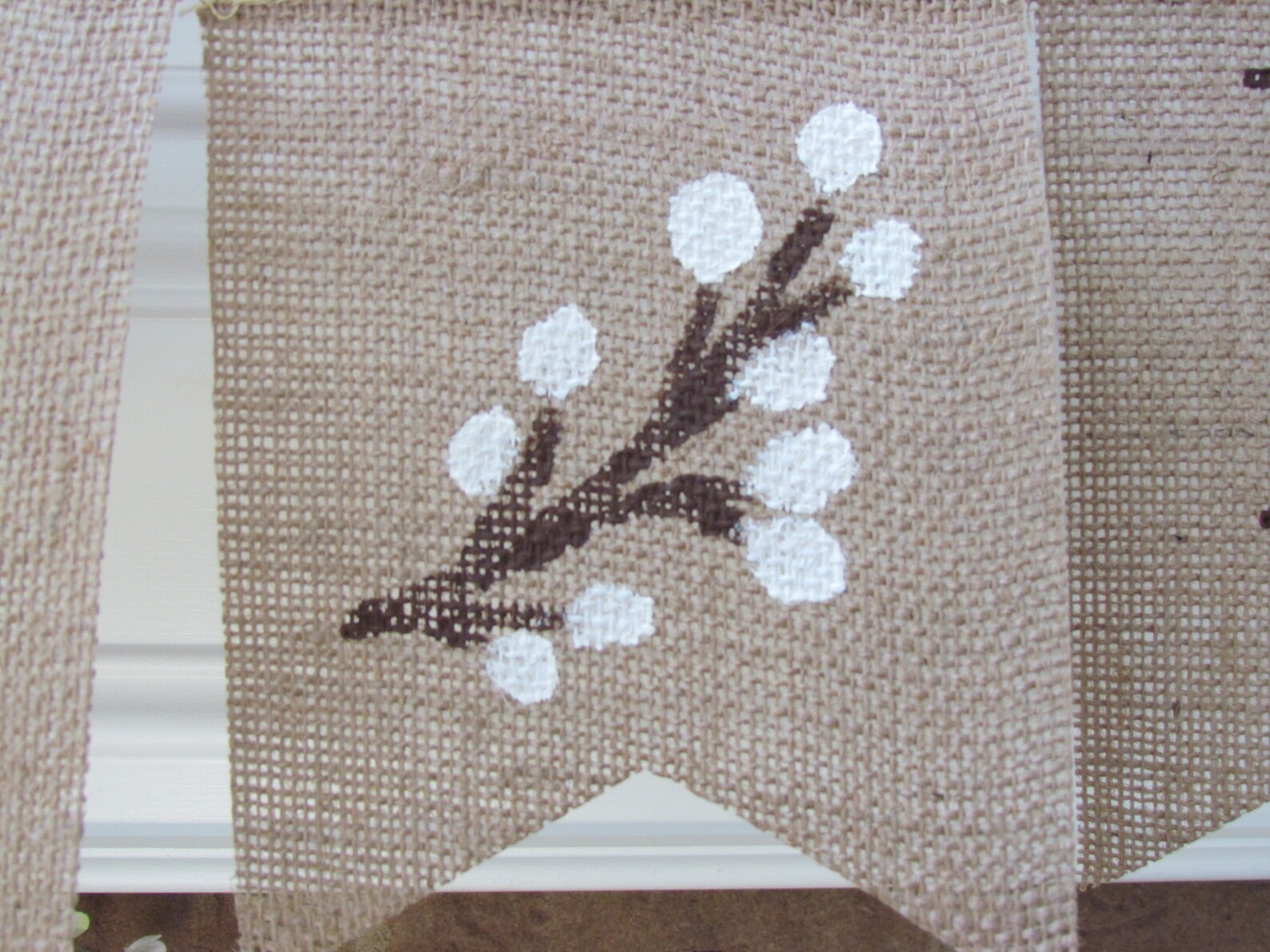 Hello Fall Burlap Banner, Hello Fall Banner, Hello Fall Cotton Twig ...
