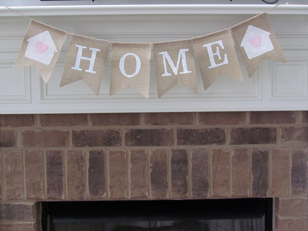 Home Burlap Banner, Home Sweet Home, Home Banner, Welcome Home Banner ...