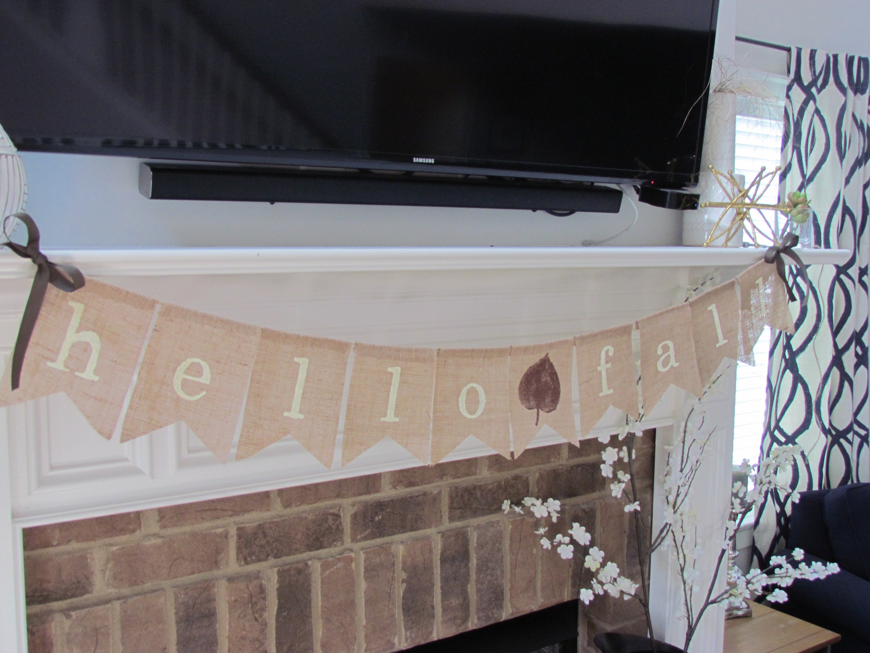 Hello Fall Burlap Banner, Fall Burlap Banner, Fall Decorations, Fall ...