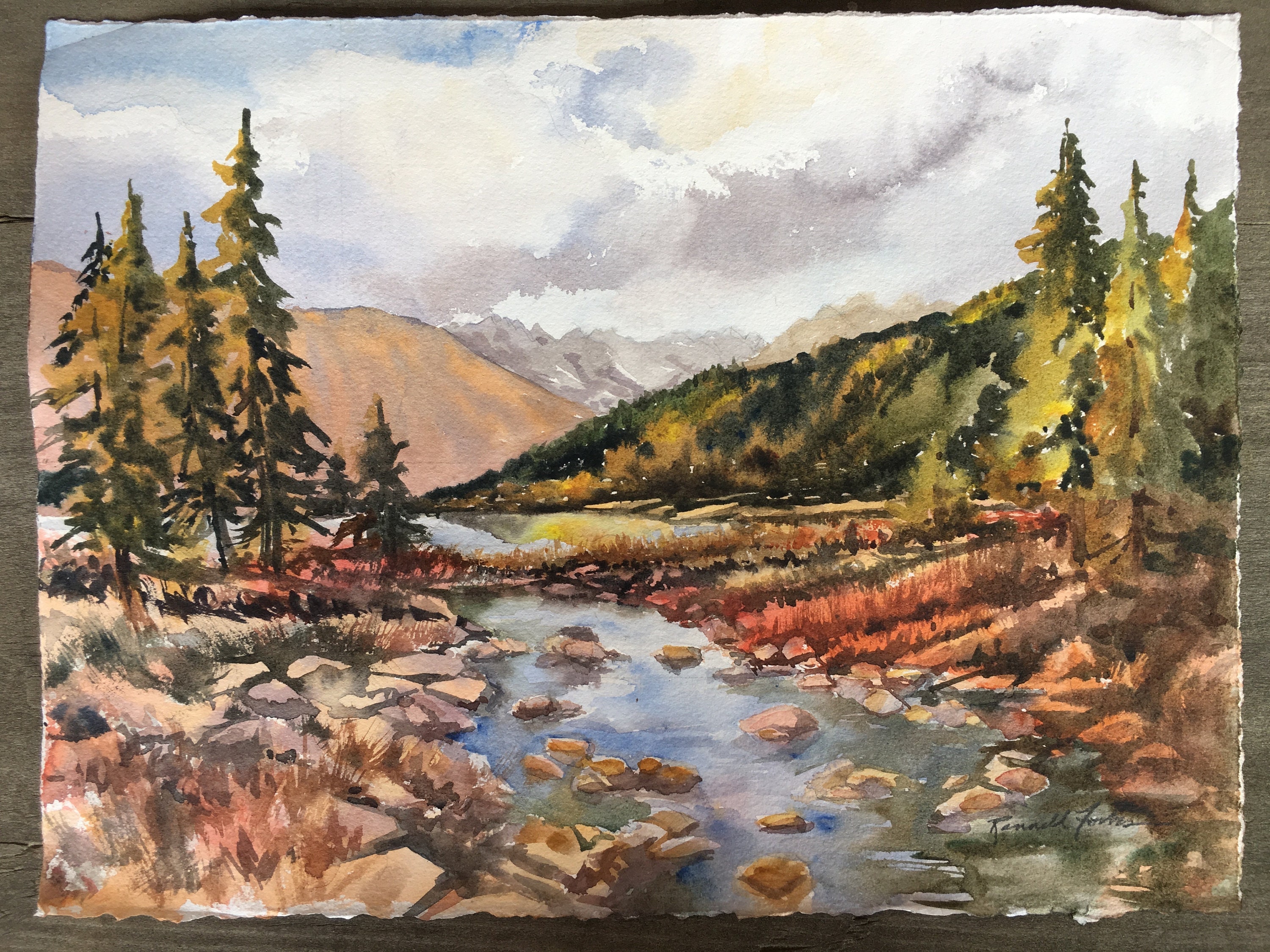 Mountain Stream Painting