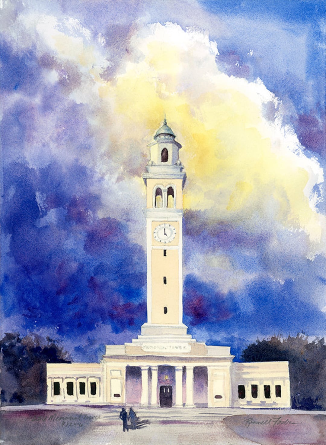 LSU Memorial Tower Print Louisiana State University Tigers, LSU Art ...