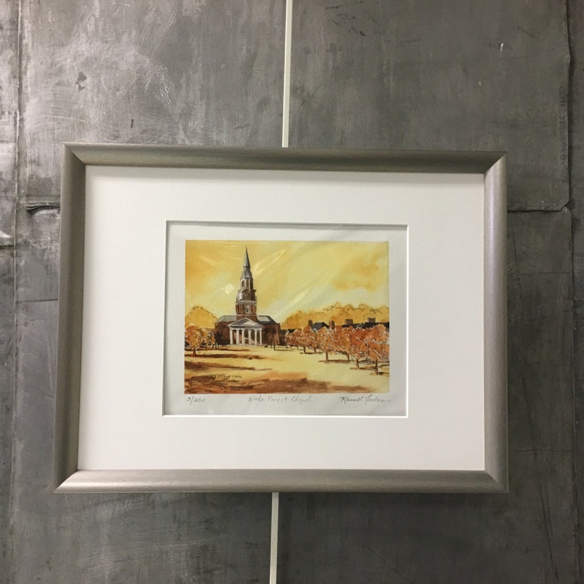 Wake Forest Chapel Print Wake Forest Quad Limited Edition - Etsy