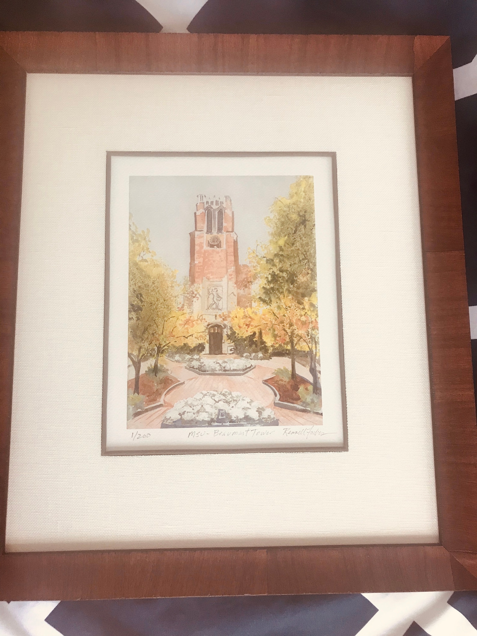 Beaumont Tower MSU Giclee Print: Hand Signed Limited Edition Watercolor ...