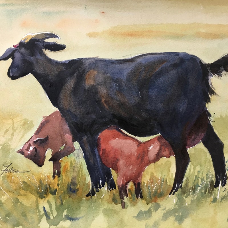 Goat Painting - Etsy
