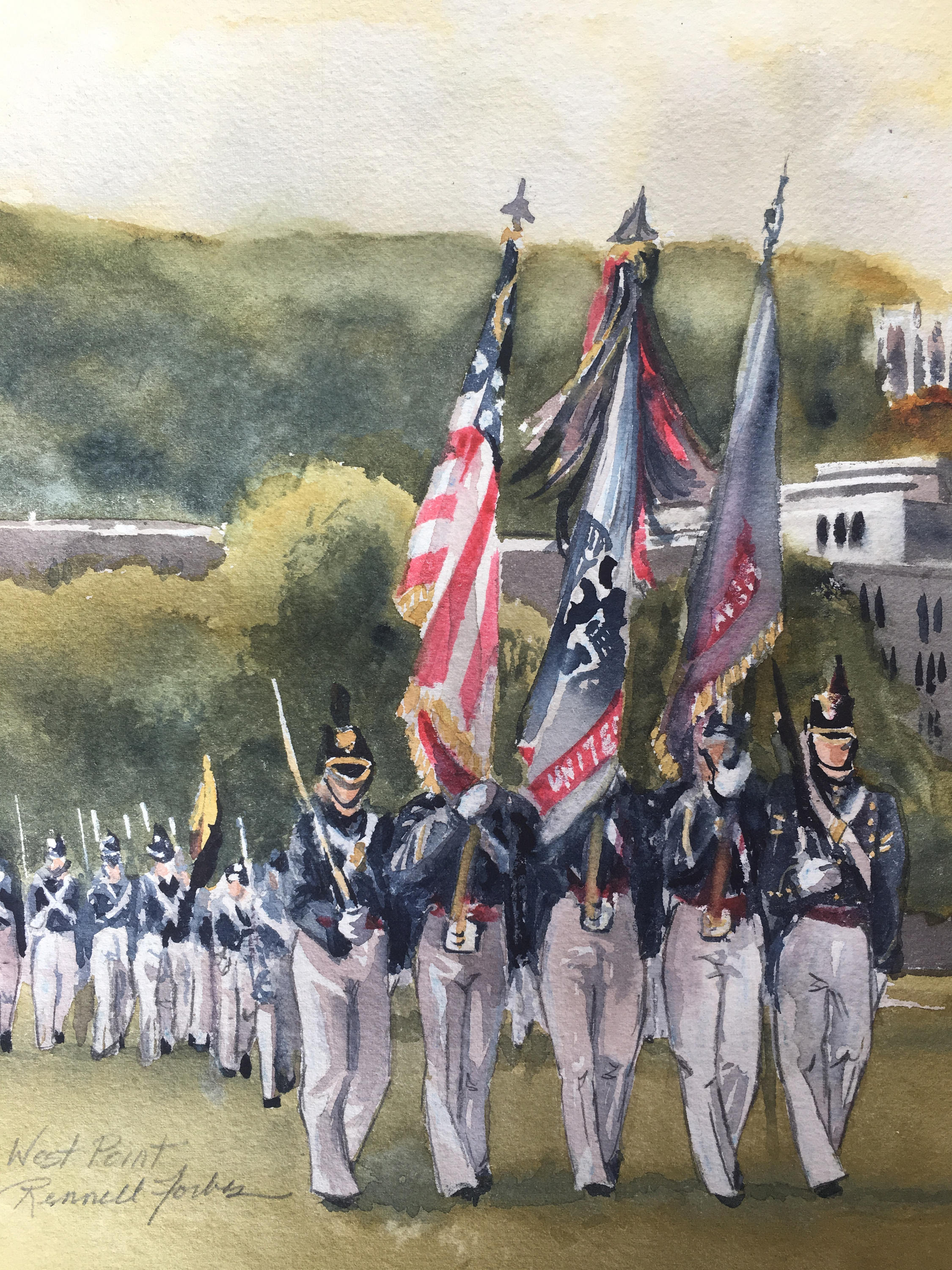 West Point Color Guard on the Plain Limited Edition Giclee Print, US ...