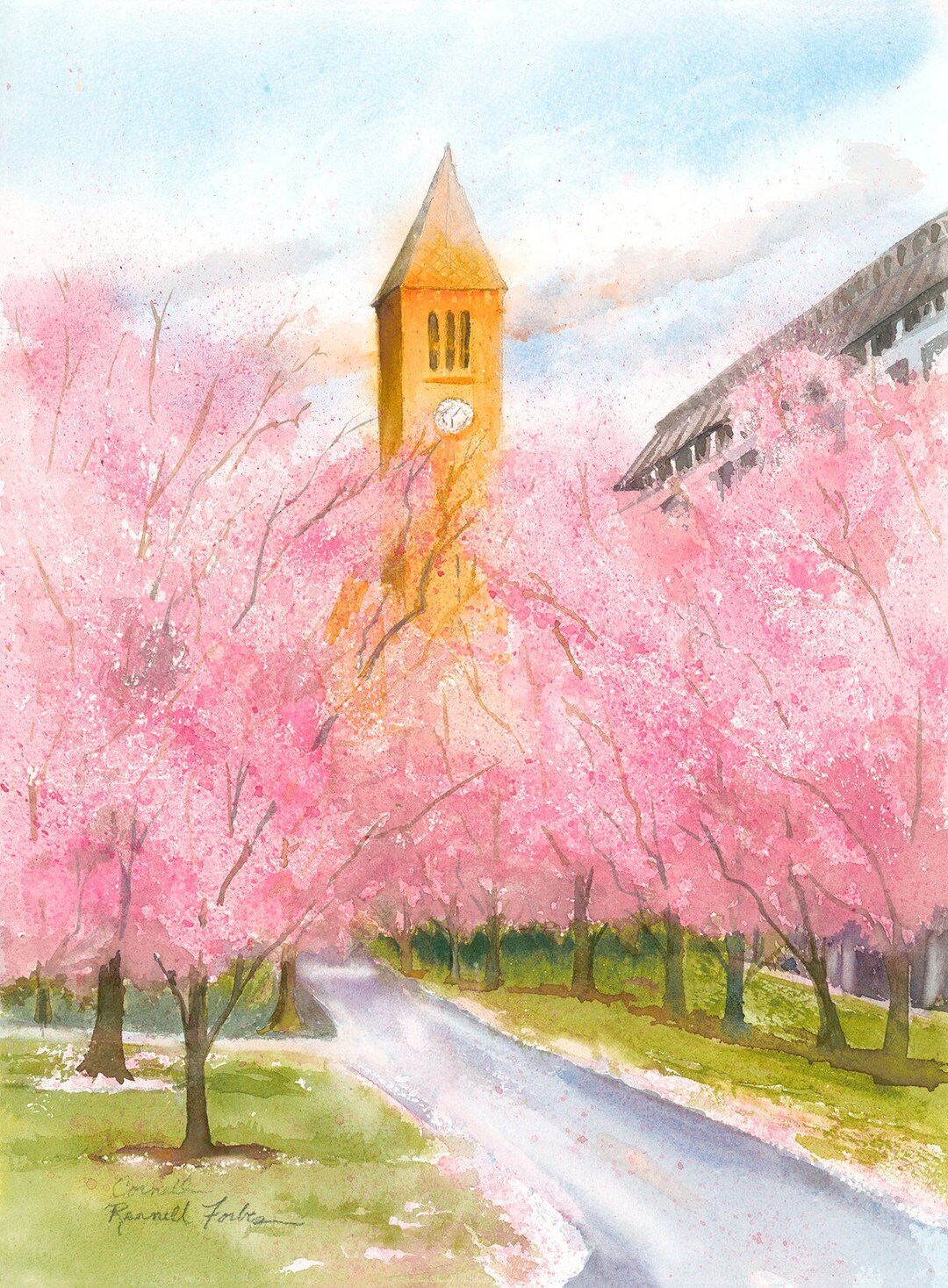 Cornell University Giclee Print: Springtime Myron Taylor Hall Wall Art ...