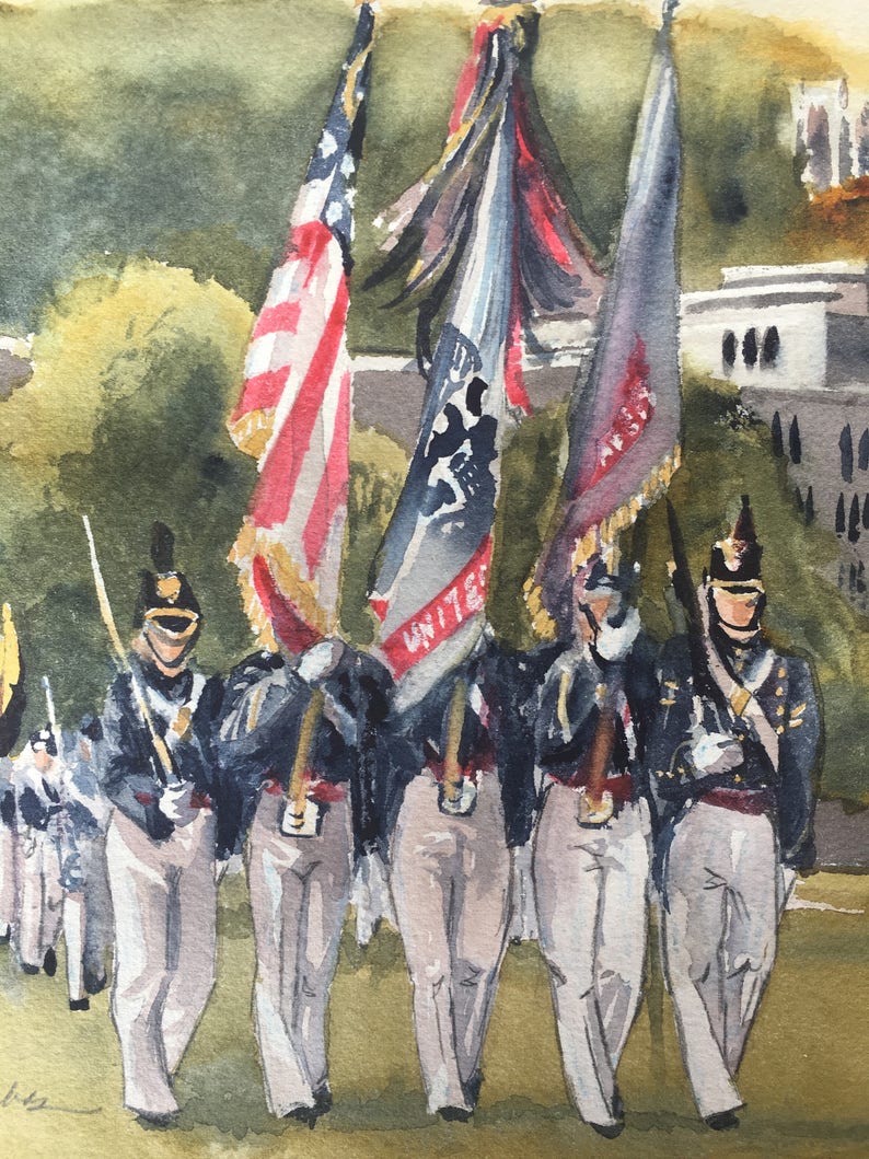 West Point Color Guard on the Plain Limited Edition Giclee Print, US ...
