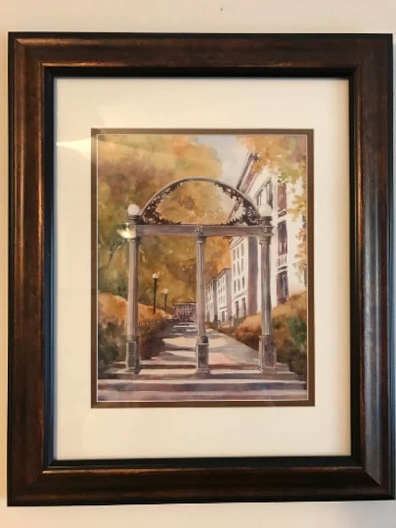 Athens GA Arch Watercolor Print, UGA Campus Art - Etsy
