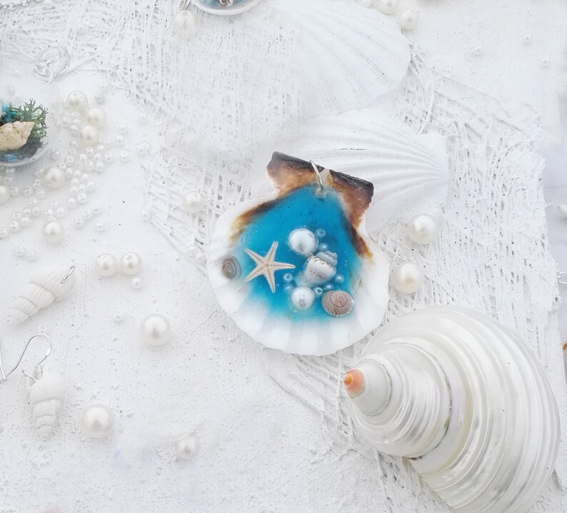 Mermaid Talisman Sea Ocean Real Shell Bead Chain Sea - Etsy