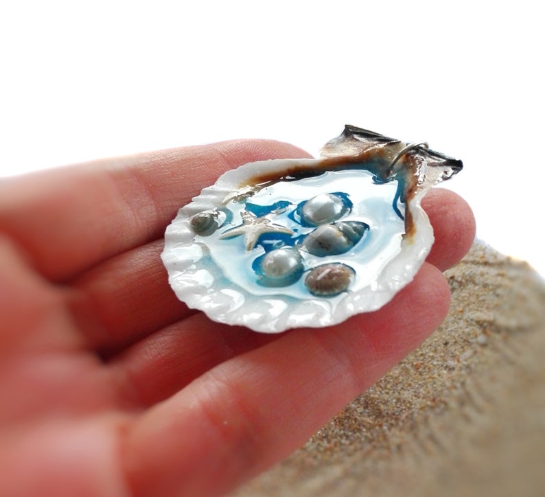 Mermaid Talisman Sea Ocean Real Shell Bead Chain Sea - Etsy