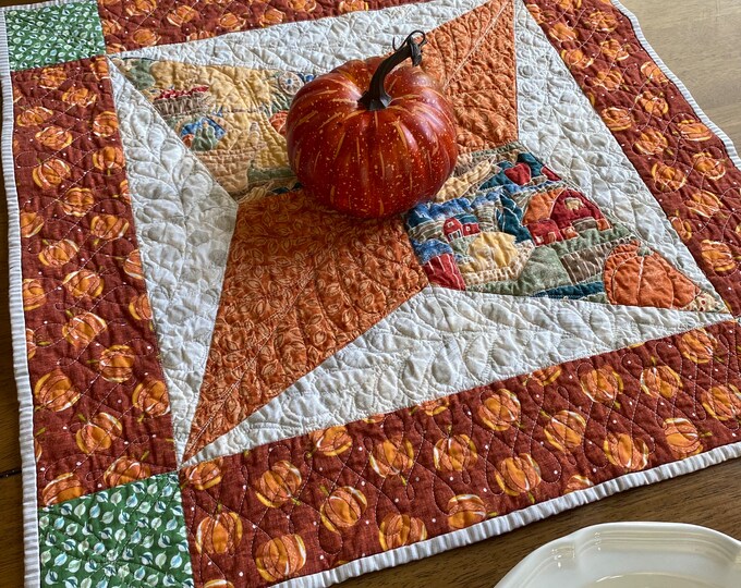Autumn Star Table Topper, Harvest Table Square, Thanksgiving ...