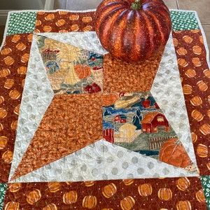 Autumn Star Table Topper, Harvest Table Square, Thanksgiving ...