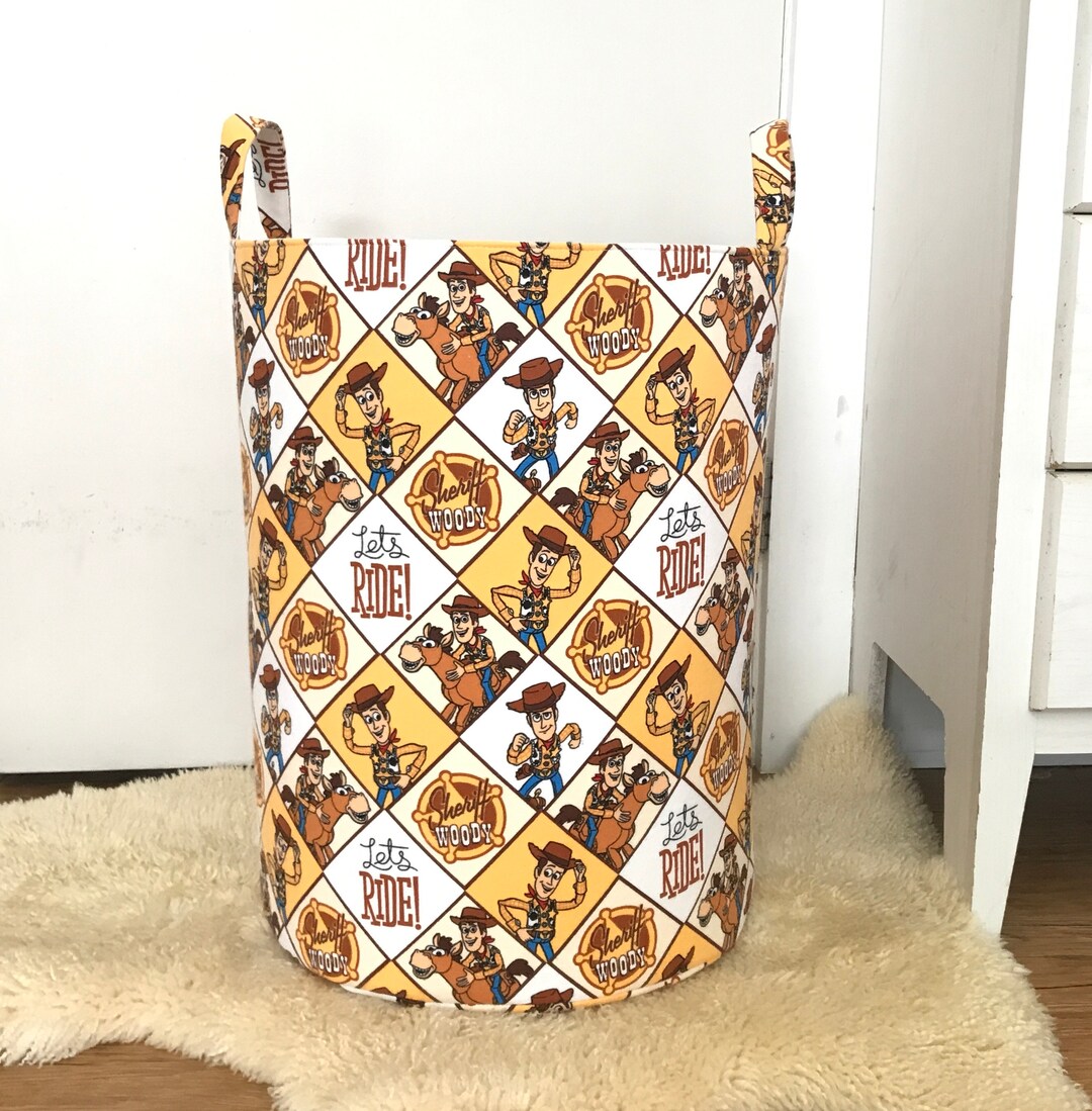 Toy Story Flannel Fabric Storage Laundry Hamper Toy Nursery - Etsy