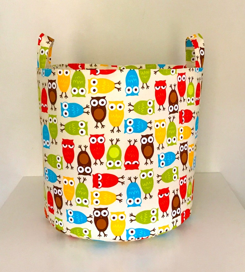 Owl Hamper Large Canvas Basket Laundry Hamper in Urban - Etsy