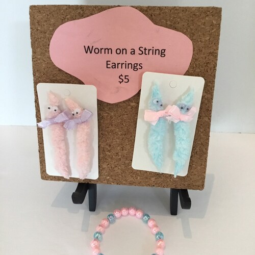 Worm on a String Earrings for Pierced Ears - Etsy