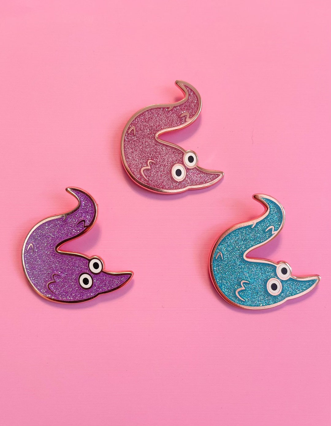 Worm on A String Enamel Pins - Etsy