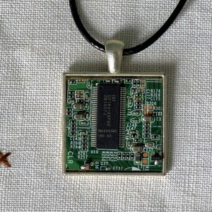 Upcycled Handmade Necklace : Computer Circuit Board Pendant for the ...