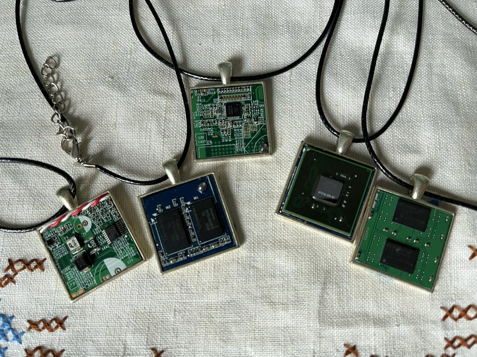 Upcycled Handmade Necklace : Computer Circuit Board Pendant for the ...