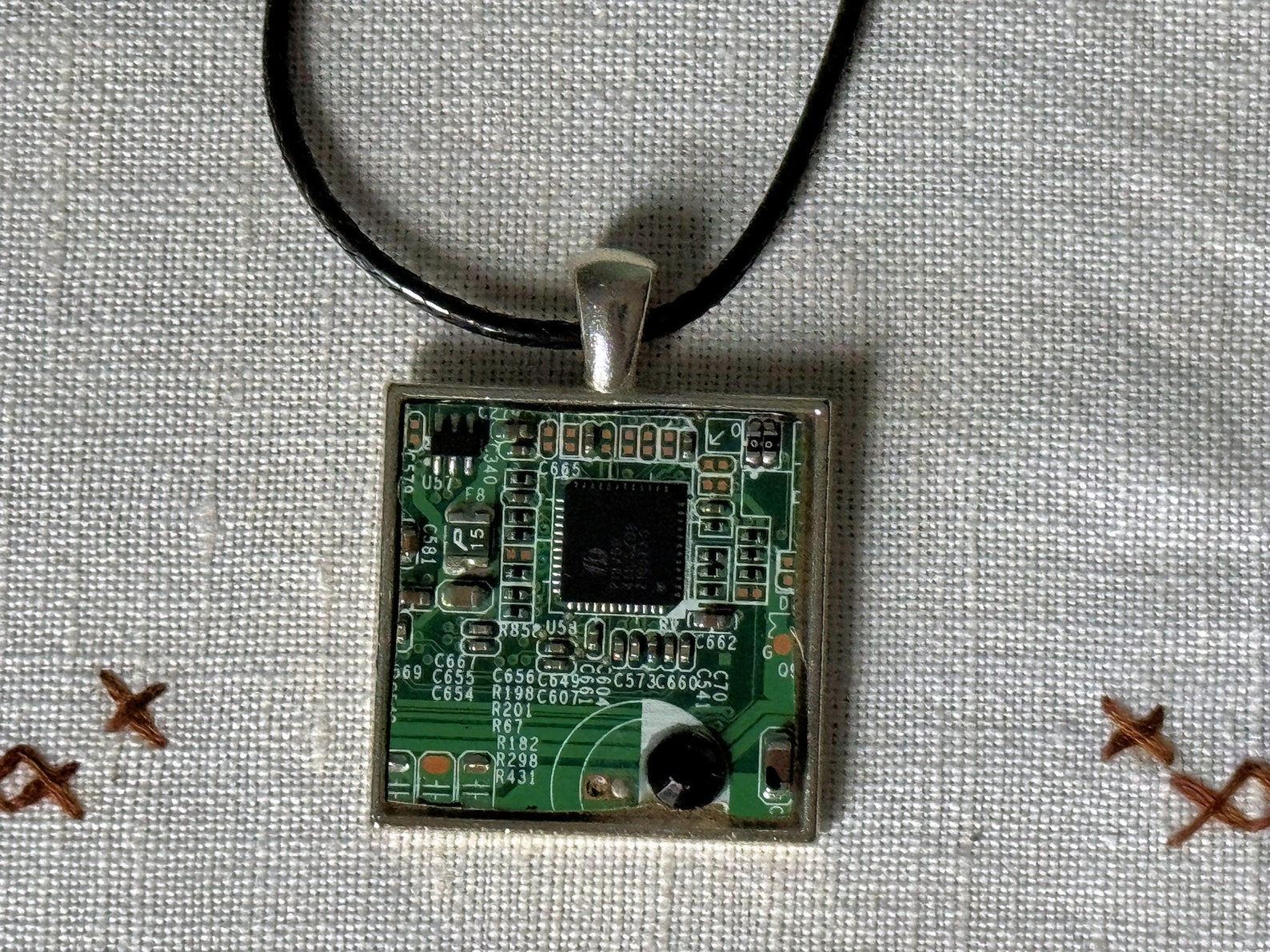 Upcycled Handmade Necklace : Computer Circuit Board Pendant for the ...